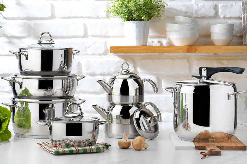 SCHAFER LENARD ÇELİK ÇEYİZ SETİ-14 PRÇ.-INOX Tencere Setleri SCHAFER ...